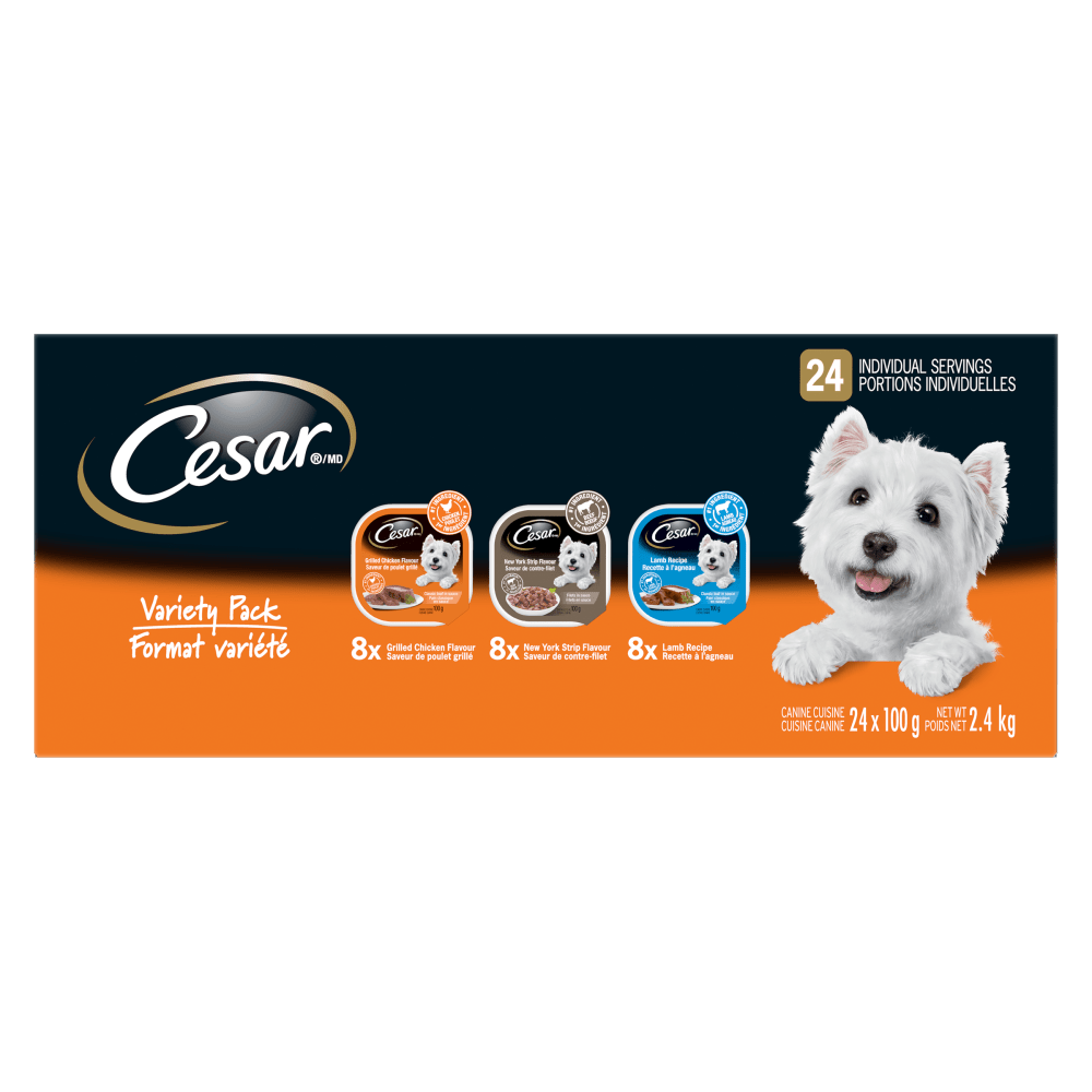 CESAR® Classic loaf in sauce and Filets in Sauce Wet Dog Food Variety Pack